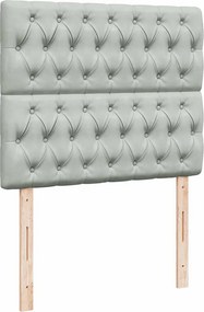 Box spring postel s matrací světle šedá 120x190 cm samet 3292292