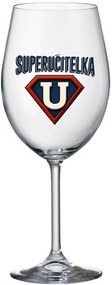 SUPERUČITELKA (ZNAK) - čirá sklenička na víno 350 ml