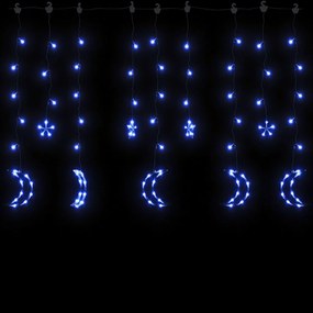 Pohádková světla hvězda a měsíc ovladač 345 LED modrá 328800