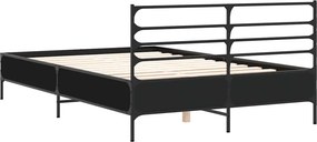 Rám postele černý 120 x 200 cm kompozitní dřevo a kov 3280037