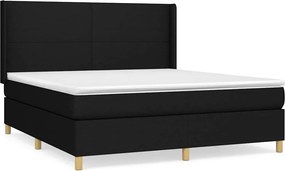 Box spring postel s matrací černá 160x200 cm textil 3131843