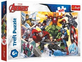 Puzzle Síla Avengers/Disney Marvel The Avengers 100 dílků 41x27,5cm v krabici 29x19x4cm