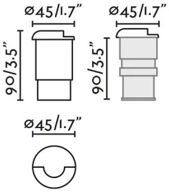 FARO 70660 - LED Venkovní nájezdové svítidlo KANE-1 LED/3W/24V IK08 IP67