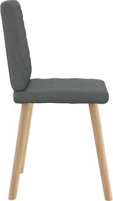 Otočné jídelní židle 6 ks tmavě šedé textil 3315492