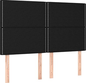 Box spring postel s matrací černá 140x200 cm textil 3136519