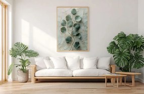 Přírodní elegance - obraz - Jemné listy v moderním stylu 28 - 40 x 50 cm - 499 Kč