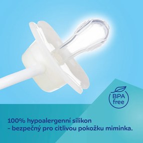 Canpol babies Dudlík svítící silikonový symetrický LOVE MUM&DAD 6-18m 2ks