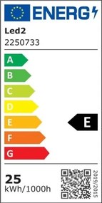 Zápustné LED svítidlo LED2 ZETA L černé 25W 3000K 2250733