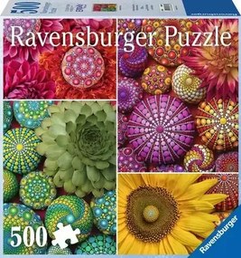 Ravensburger Puzzle Mandala květiny / 500 dílků / od 12 let