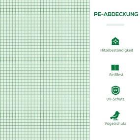 Outsunny polytunelový skleník s oknem Skleník na rajčata Studený rám 180 x 90 x 70 cm Zelený | Aosom