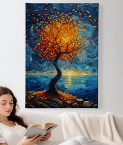 Obraz na plátně - Strom života Moře usíná FeelHappy.cz Velikost obrazu: 80 x 120 cm