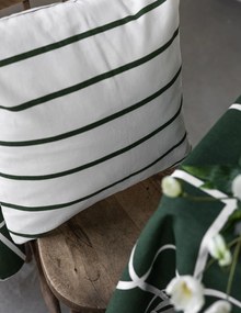 Storefactory Bavlněný povlak na polštář White/Green 48 x 48 cm, zelená barva, textil