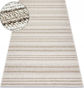 Koberec Plochý Tkaný Jersey 160x220 Linie Pásky béžová sisal outdoor #D1631