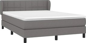 Box spring postel s matrací tmavě šedá 140x200 cm textil 3126246