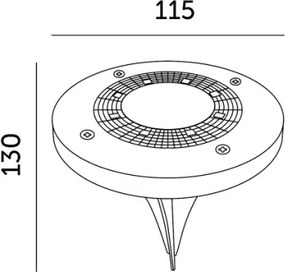 SADA 4x LED Solární lampa CLAVO LED/1xAAA 4000K IP44 300 mAh