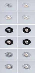 P 94944 LED vestavné svítidlo White Select Viona IP65 kruhové 85mm 25° 6W 230V 2700 - 4000K černá mat/bílá mat/matný chrom - PAULMANN