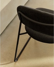 Tmavě šedá kovová stohovatelná jídelní židle Meli – Kave Home
