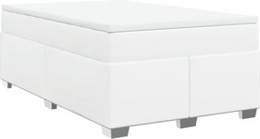 Box spring postel s matrací bílá 120x200 cm umělá kůže 3285206