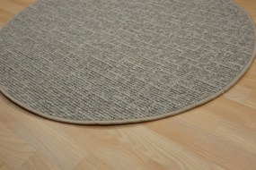 Vopi, Kusový koberec Alassio šedobéžový kruh, 100x100 (průměr) kruh, šedá, chodba / předsíň