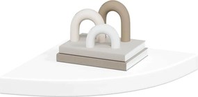 Plovoucí rohové police 4 ks bílé 35 x 35 x 3,8 cm MDF 323918