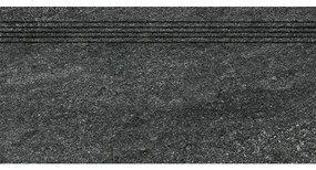 Rako Quarzit DCVSE739 schodovka reliéf 29,8x59,8 černá