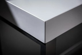 Psací stůl ASTERIOS Dekorhome Bílá / stříbrná