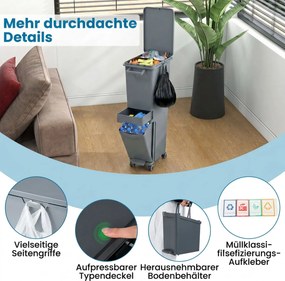 Costway Multifunkční odpadkový koš kuchyňský odpadkový koš