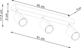 Sollux Lighting Stropní svítidlo VERDO 3L bílé