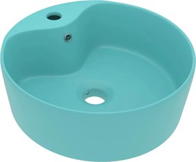 Luxusní umyvadlo přepad matné světle zelené 36x13 cm keramické 147035