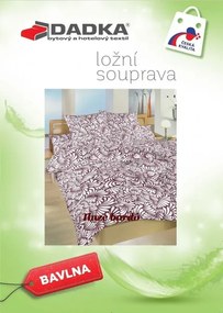 Dadka Povlečení bavlna Iluze bordó  140x200, 70x90 cm