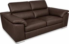 Moderní kožená pohovka LOREN II (3P), tm. hnědá (madras - 144 walnut)