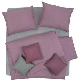 SCANquilt povlečení LINO fialovohnědá 140 x 200/70 x 90 cm
