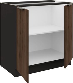 Spodní skříňka, ořech okapi/černá, MENZO 80 D 2F BB