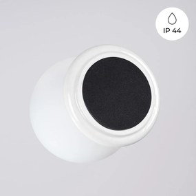 Bílé keramické stropní svítidlo se skleněným stínidlem ø 12 cm Farsa – Sollux