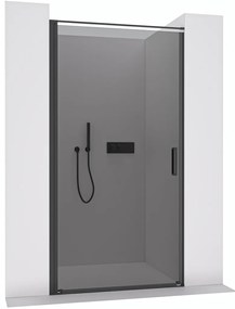 CERANO - Sprchové křídlové dveře Porte L/P - 8 mm - černá matná, grafitové sklo - 80x195 cm, CER-CER-8050BD7248