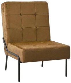 Relaxační židle 65 x 79 x 87 cm hnědá samet - Default Title