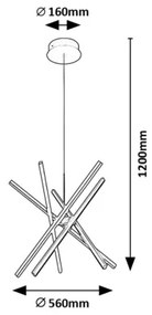 Rabalux 72267 - LED Lustr na lanku MATILDE LED/48W/230V 4000K