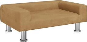 Pelíšek pro psy hnědý 70 x 45 x 26,5 cm samet 171923