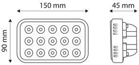 LED Bodové svítidlo pro automobil EPISTAR LED/45W/10-30V IP67 6000K