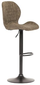 Židle barová, hnědá COWBOY látka, černá podnož - AUB-431 BR3