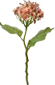 Dekorace umělé květiny s růžovooranžovými kvítky - 19*10*37 cm