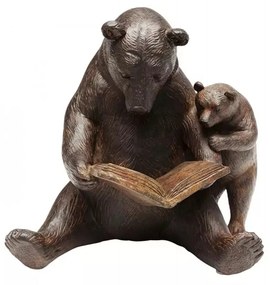 KARE DESIGN Sada 2 ks – Dekorativní předmět Reading Bears 18 × 20 × 15,5 cm