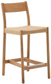 OnaDnes -20% Dubová barová židle Kave Home Yalia s výpletem 65 cm