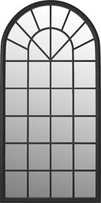 Zrcadlo černé 90 x 45 cm železo do interiéru 3093518