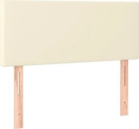 Box spring postel s matrací krémová 120x200 cm umělá kůže 3140995