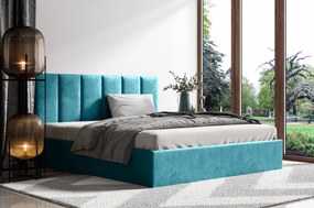 Eka Čalouněná postel Lucy 1 - 180x200 cm Barva látky Trinity: Krémově bíla (Trinity 2301), Úložný prostor: Bez úložného prostoru