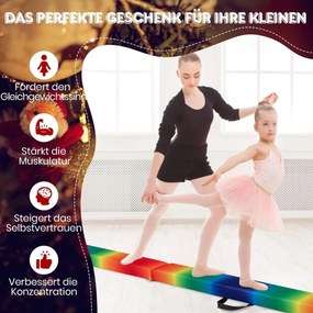 Costway 270 cm kladina dětská kladina skládací gymnastická kladina s rukojetí