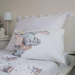 Jerry Fabrics s. r. o. Povlečení bavlněné do postýlky 135x100+40x60 - Dumbo "Grey" baby