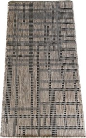 HU Béžovo-šedý sisalový koberec Sizal Pruhy – hnědý Rozměr: 40x60 cm