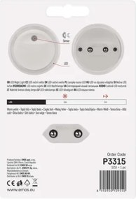 LED noční světlo EMOS P3315 s fotosenzorem do zásuvky
